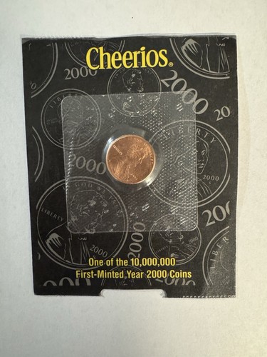 2000 Cheerios Cereal Box Edition Lincoln Penny Factory Seal ...