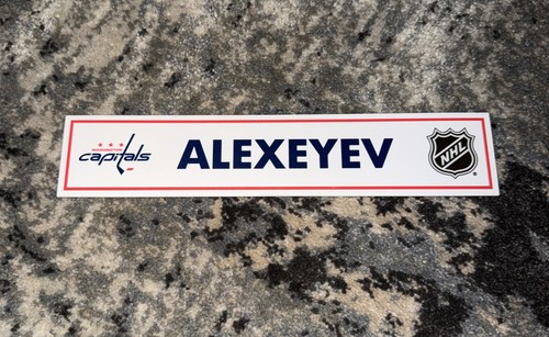 Washington Capitals White Alex Alexeyev Nameplate Team Used NHL | eBay