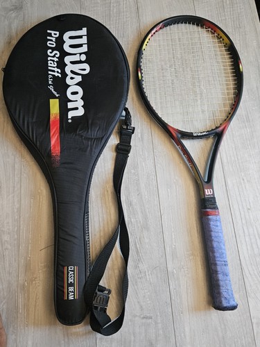 Wilson Pro Staff Classic 6.1 si Tennis Racquet 95 sq 4 1/2” Grip w/ Bag ...