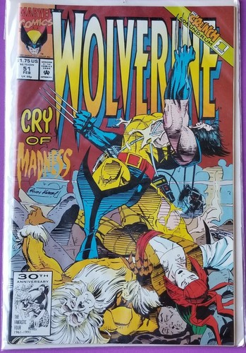WOLVERINE Issue #51 “Cry of Madness” NewsStand Edition - Feb 1991 ...