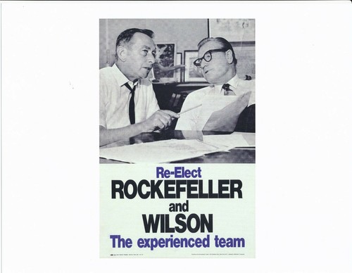 1966 Rockefeller 8 1/2 X 11 color copy New York NY governor poster on ...