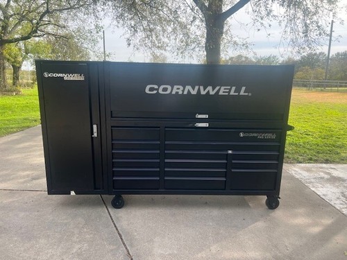 Cornwell 76 ProSeries Matte Black with hutch, locker, and keyless locks ...