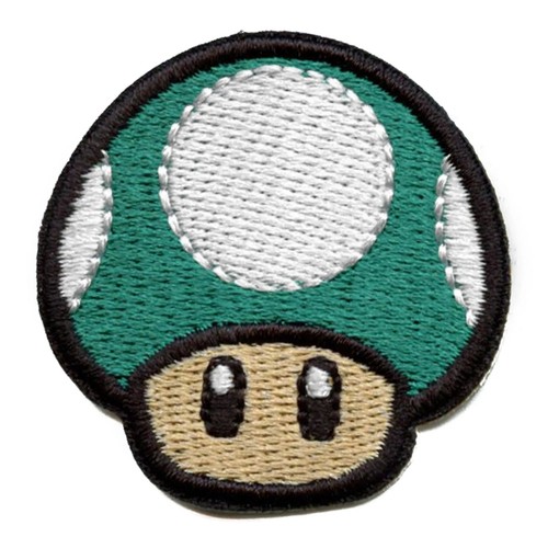 Super Mario One Up Mushroom Patch Nintendo Smash Bros Embroidered Iron ...