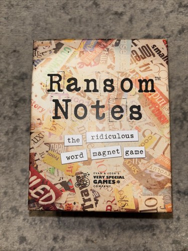 Ransom Notes The Ridiculous Word Magnet Party Game | eBay