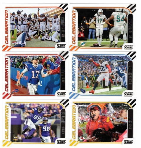 6-Card Lot - 2023 Panini Score CELEBRATION Inserts Josh Allen Waddle | eBay
