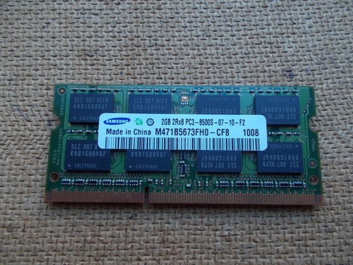1 STICK OF Samsung 2GB LAPTOP MEMORY 204-pin PC3-8500 (1066 MHz) DDR3 ...