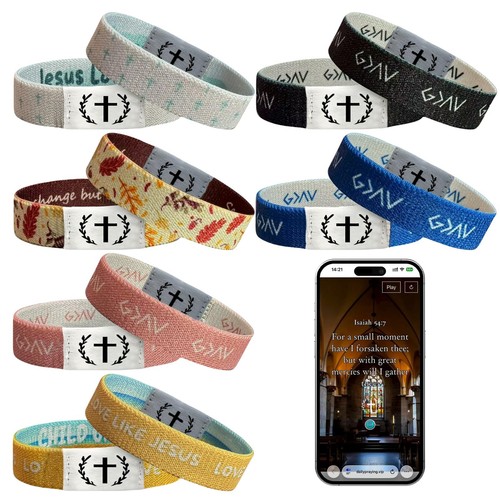 Daily Bible Verse Bracelets, Wearable Christian Bible Bracelet ...