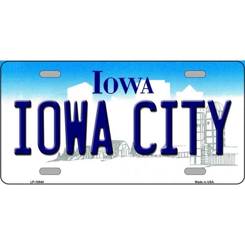 Iowa City Iowa Novelty Metal Vanity License Plate Tag LP-10940 | eBay