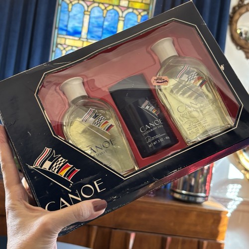 Vintage Dana CANOE Cologne & After Shave 4 Oz + Deodorant Gift Set NEW ...