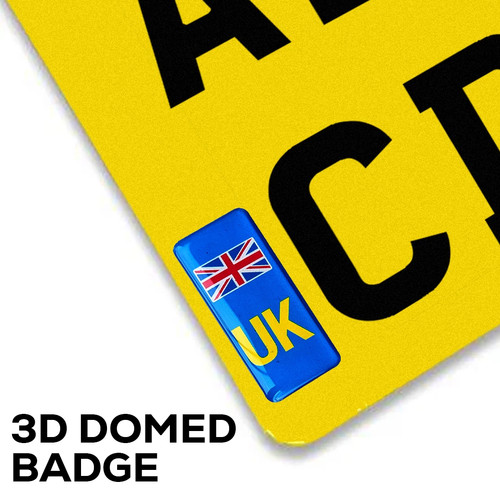 UK Union Jack NUMBER PLATE 3D GEL STICKER Motorcycles Resin Domed GB ...