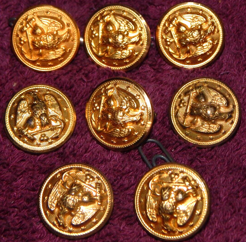 US Navy Uniform Buttons 7/8" Lot of 8 Superior Quality Waterbury ...