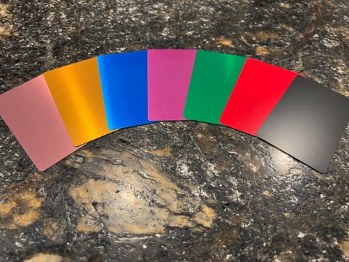 Anodized Aluminum Business Cards 0.42mm thick! Choose your color! *Pack ...