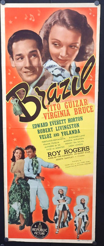 Original Insert Movie Poster (14" x 36") for "Brazil" - 1944 | eBay