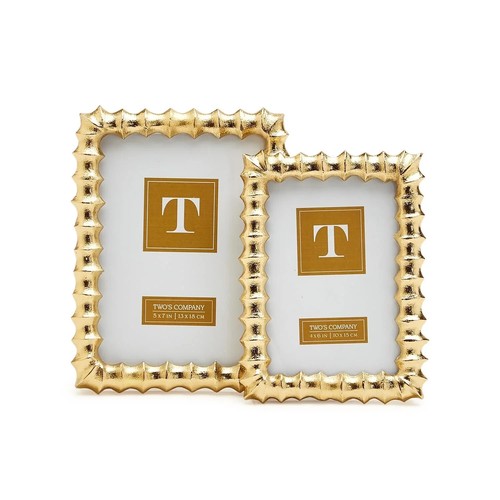 Two's Company Gold Wave Set of 2 Photo Frames | eBay
