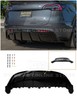 Glossy Black Rear Bumper Diffuser For 20-Up Tesla Model Y Track Style ...