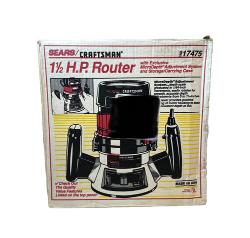 NEW Sears Craftsman 1 1/2 H.P.Router 917475 Model 315.174710 Double ...