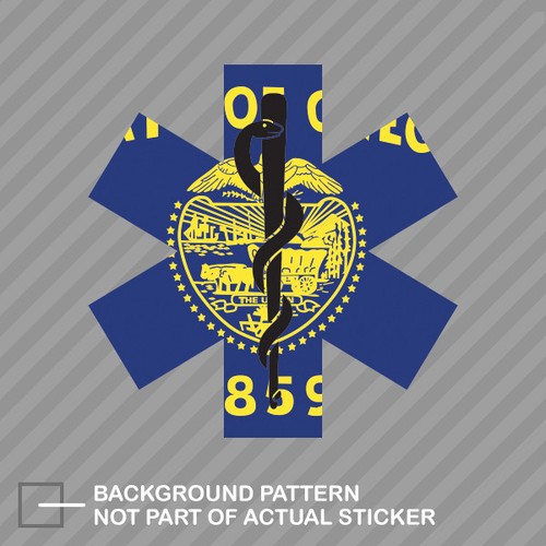 Oregon State Shaped EMT Flag Sticker Decal Vinyl EMS Paramedic OR | eBay
