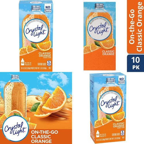 Crystal Light Classic Orange Powdered Drink Mix, 10 ct - 0.13 oz 6 Pack ...