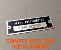 CHEVROLET CHEVY VIN NUMBER DATA ID TAG PLATE embossed stamped VIN ...