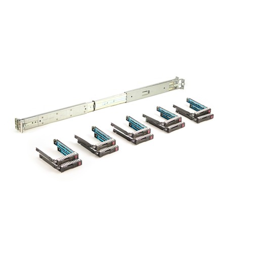 HP ProLiant DL360P G8 10-Bay Upgrade Kit - Rails + 10x 2.5'' SFF ...
