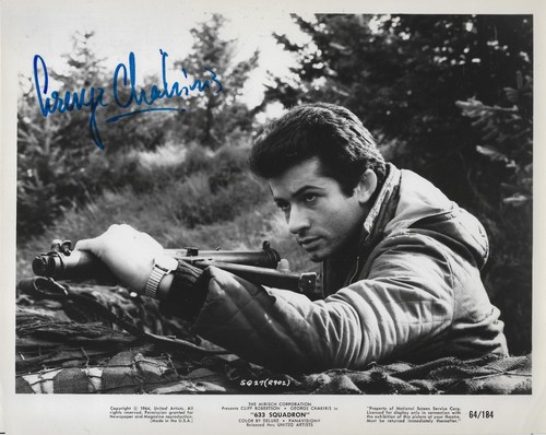 Handsome GEORGE CHAKIRIS Signed 8 x 10 Photo 633 Squadron | eBay