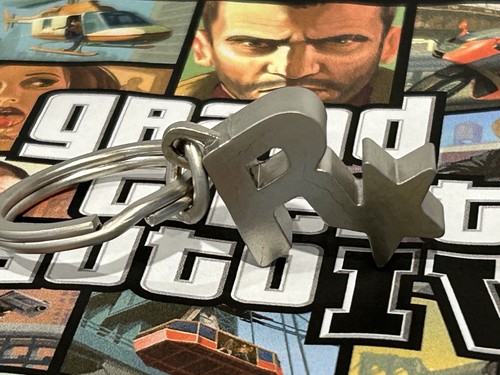 Rockstar Games Logo Promo KEYCHAIN GTA 4 GTA IV ORIGINAL Metal - RARE ...