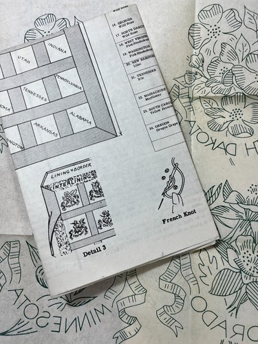 State Flowers Embroidery Quilt Pattern - Original | eBay