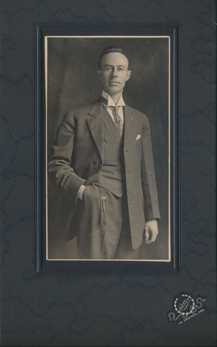 c1900 Suave LaGrande, OR Dude, Device Hanging From Ribbon, Ritter ...