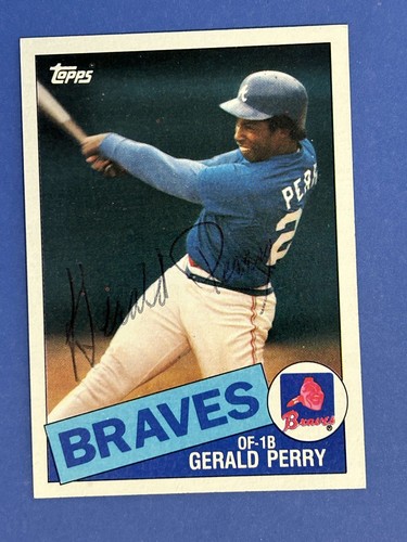 Gerald Perry Autograph Signed 1985 Topps Atlanta Braves | eBay