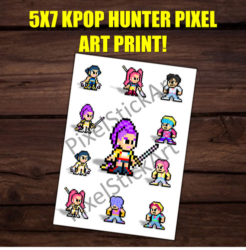 8-Bit KPop Hunters Retro Anime 5X7 Print | eBay