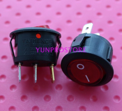1pc TAIHENG TH1 T85 TH1 T85 T120 Red Lamp Rocker Switch 15A 125/250VAC ...