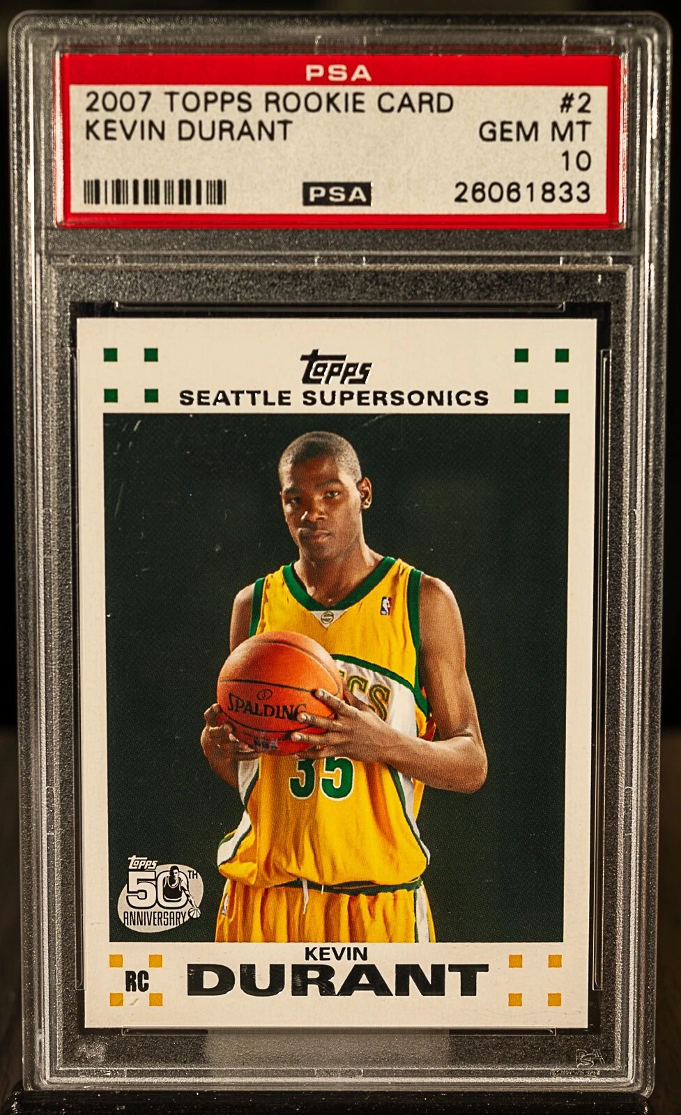 Kevin Durant 2007 Topps #2 Factory Set (White) PSA 10 Price Guide ...