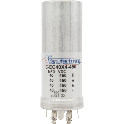 Capacitor, CE Mfg., 450V, 40/40/40/40µF, Electrolytic | eBay
