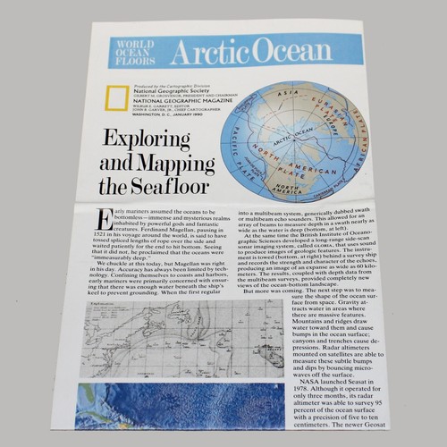 National Geographic Society World Ocean Floors Artic Ocean 1990 | eBay