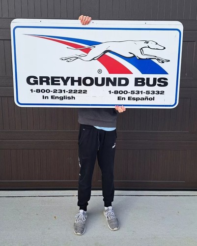 Greyhound Bus Lines Metal Sign 4' x 2' Vintage Advertising NICE | eBay