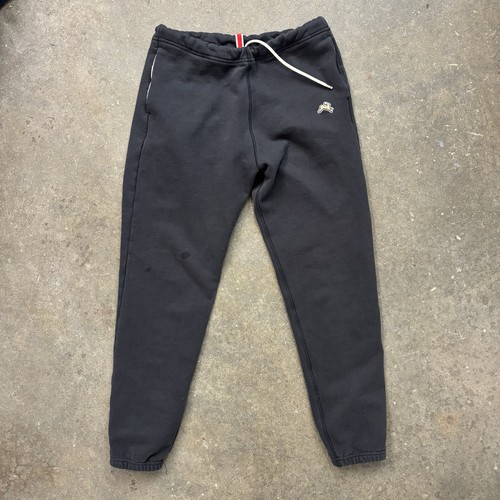 Tracksmith Fleece Joggers Men’s M Black Running Sweatpants Red Stripe ...