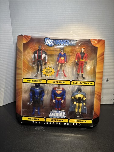 Mattel THE LEAGUE UNITED 6-Pk Justice Unlimited JLU Action Figures ...