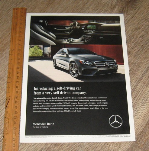 Mercedes-Benz Car AD 2017 E-Class E300 Sport Sedan magazine page ...