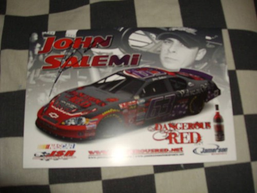 2010 JOHN SALEMI DANGEROUS RED SIGNED NASCAR POSTCARD | eBay