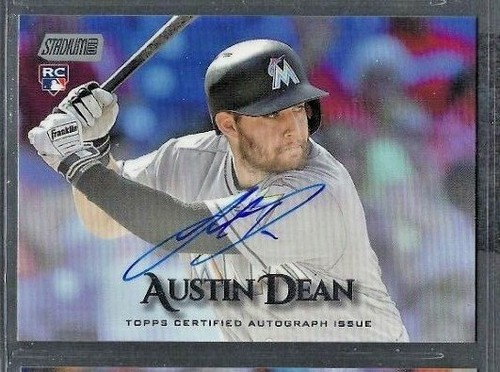 Austin Dean 2019 Topps Stadium Club AUTO Autograph RC Marlins ON Card ...