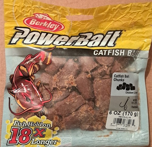 Berkley PowerBait Catfish Bait Chunks 4 bags Chicken Liver | eBay