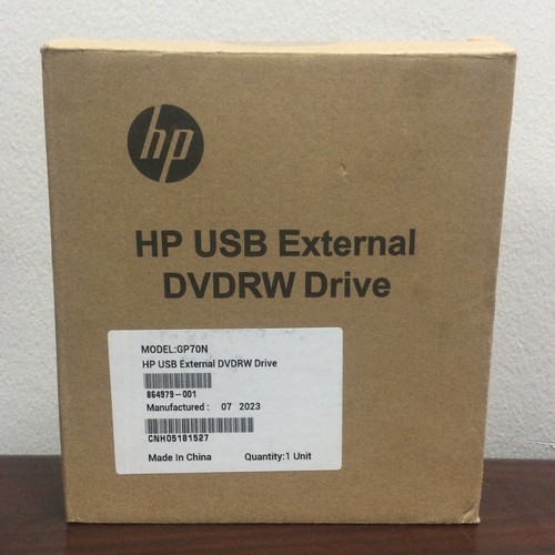 HP USB External DVDRW CDRW Optical Drive GP70N P/N F2B56AA 888182028476 ...