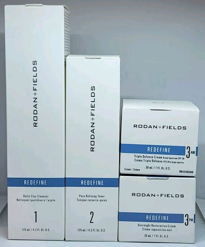 Rodan + and Fields Redefine Regimen New Formula 4 Piece Set Kit New Exp ...