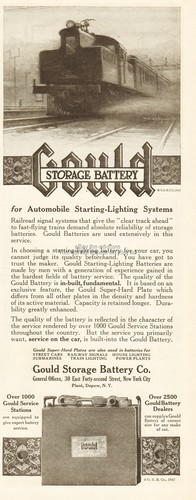 1917 Gould Storage Battery Depew NY Railroad Signal System Electric ...