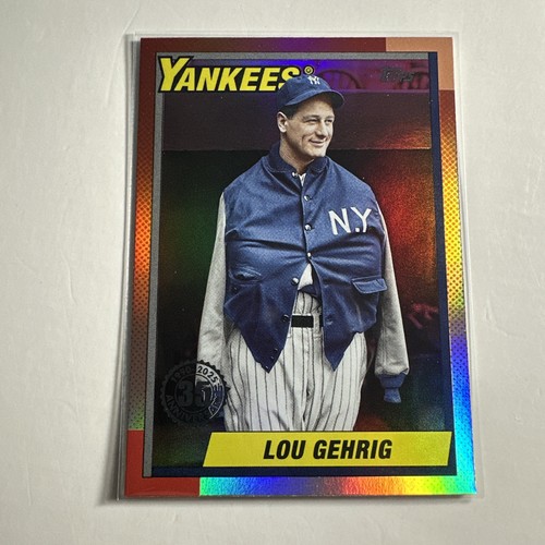 2025 Topps Update #U90-14 Lou Gehrig 1990 Topps Baseball 35th Foil | eBay