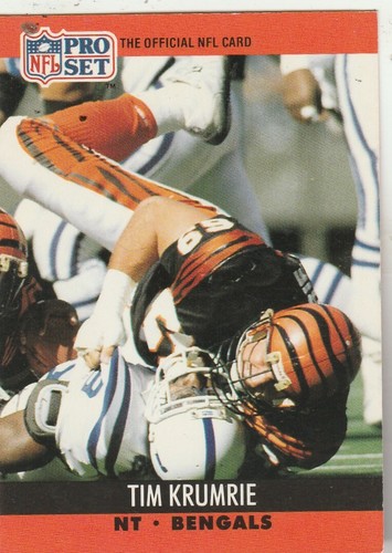 FREE SHIPPING-NRMINT TO VG-1990 Pro Set #466 Tim Krumrie Bengals +BONUS ...