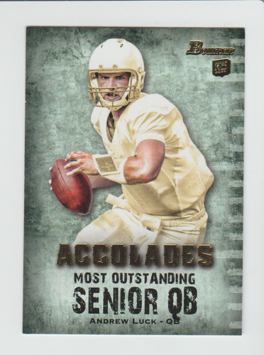 2012 Bowman Accolades #BAC-AL3 Andrew Luck rookie card, Indianapolis ...