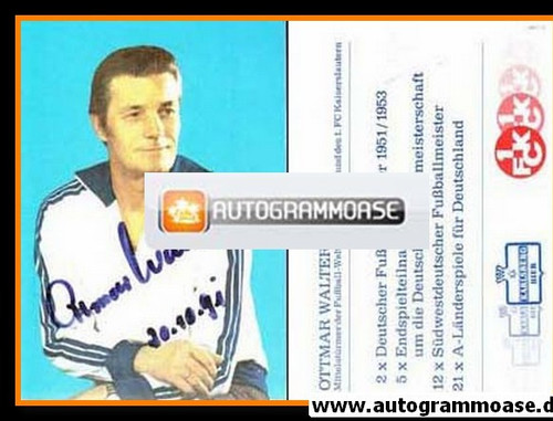 Calcio 1. FC Kaiserslautern 1990er Retrò Ottmar Walter (Karlsberg ...