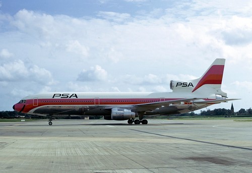 PSA, Tristar, N10114, at Gatwick, in 1974, aircraft slide | eBay