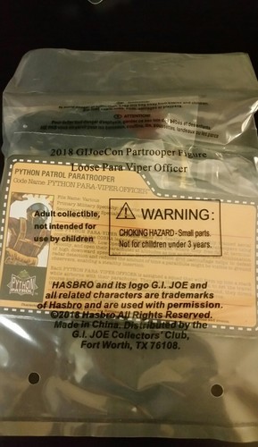 PYTHON PARA VIPER OFFICER PARATROOPER Gi joe convention 2018 exclusive ...